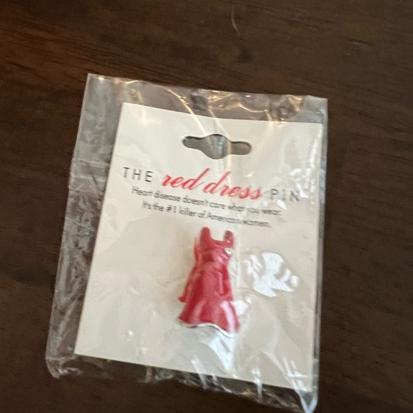 Jewelry | Cool Fun Red Dress Pin Just A Red Dress Pin American Heart ...